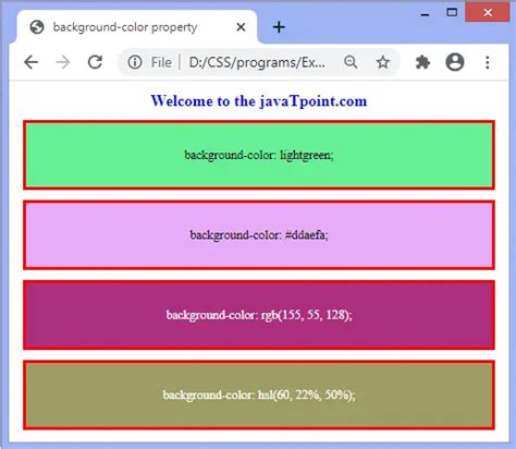 como alterar a cor de fundo em css tutorial css