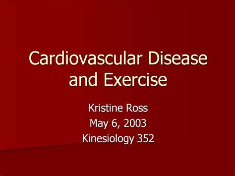 Ppt Cardiovascular Disease And Exercise Powerpoint Presentation Free