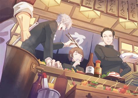 Shoko Ieiri Hd Satoru Gojo Blue Eyes Glasses White Hair Brown Eyes