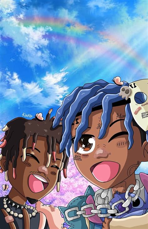 Ladda Ner Juicewrld Anime Med Xxxtentacion Detta Skulle Kunna Vara En