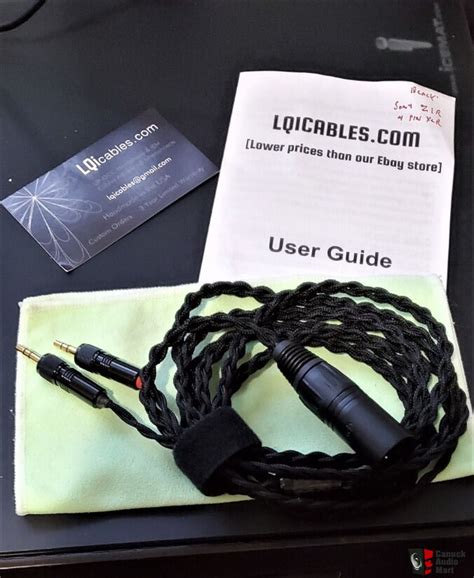 Lqicables Black Balanced 4pin Xlr Cable For Sony Mdr Z1r Mdr Z7