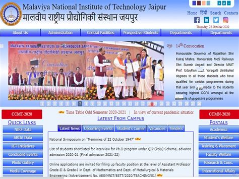 MNIT Recruitment 2020 Apply Online For Faculty Posts Recruitment Mnit Ac In