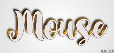 Mouse Text Effect And Logo Design Word