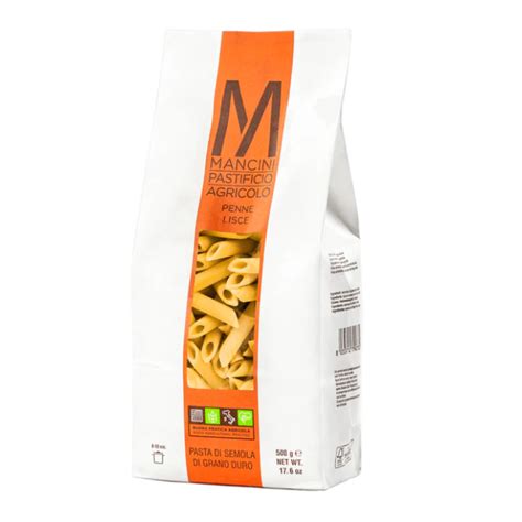 Penne Lisce 500 Gr Pastificio Mancini Gourmarc Srl