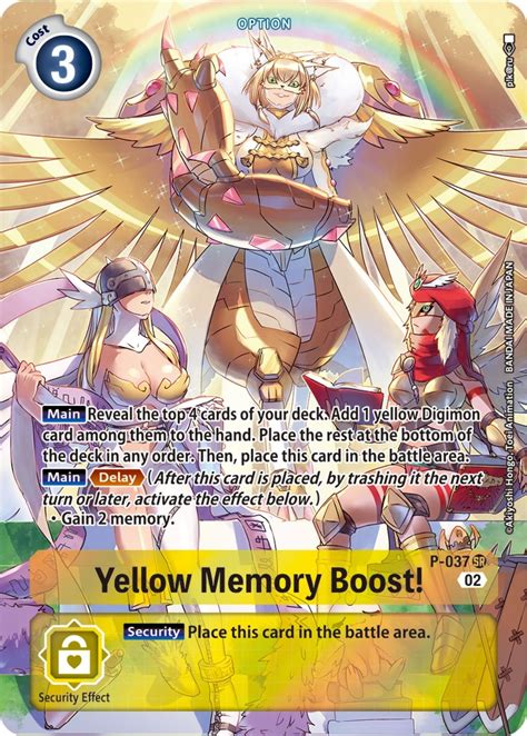 Yellow Memory Boost P 037 Digimon Adventure Box 2 Digimon