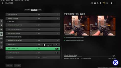 COD MW2 Warzone 2 Turn Off Motion Blur Screen Shake