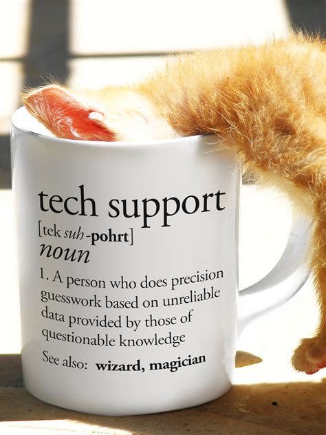 Tech Support Definition Mug Funny Cute Computer Nerd T Etsy
