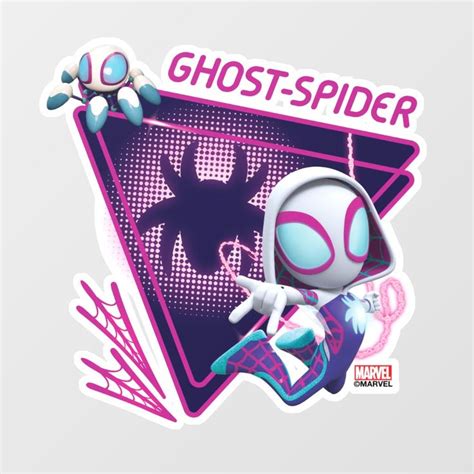 Ghost Spider And Twirl E Glow Webs Glow Window Cling Zazzle Spider Twirling Spider Gwen