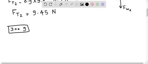 solved a 300 g mass hangs at the end of a string a second string