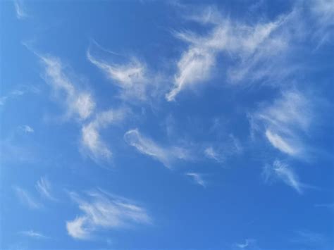 Premium Photo Blue Sky With Sparse Clouds