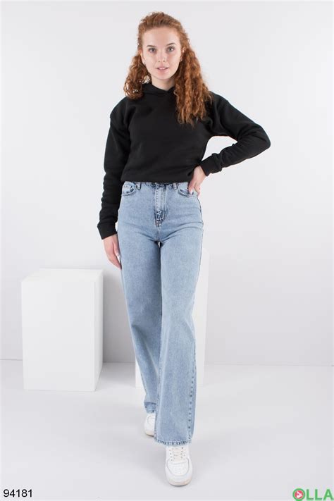 Женские синие джинсы клёш И 2268 купить недорого в интернет магазине Olla Украина