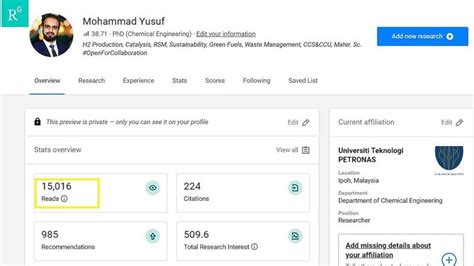 Dr Mohammad Yusuf On Linkedin Research Recognition Motivation