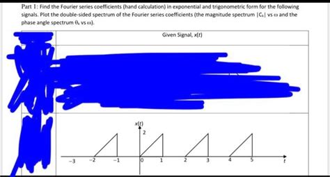 Part 1 Find The Fourier Series Coefficients Hand Calculation In Exponential And Trigonometric