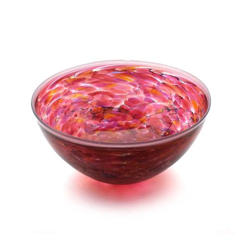 Glass Fruit Bowl Ruby By Keith Grinter Auckland Museum Online Store