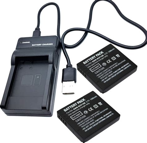 Battery 2 Pack And Usb Travel Charger For Panasonic Lumix