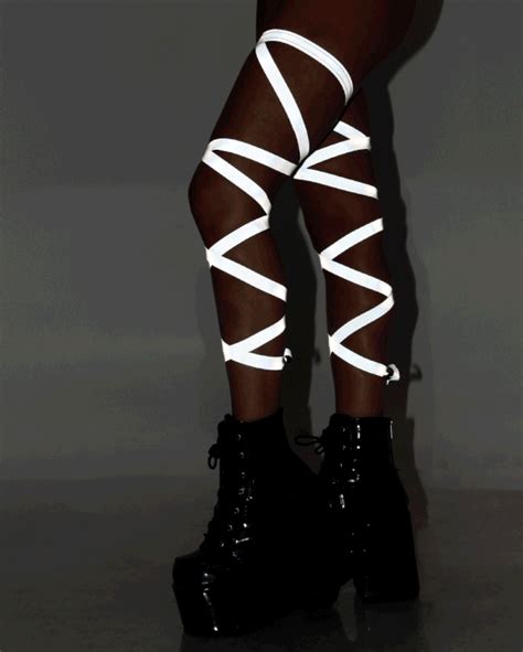 Pair Of Non Slip Reflective Leg Wraps Iheartraves Outfits Rave Sport
