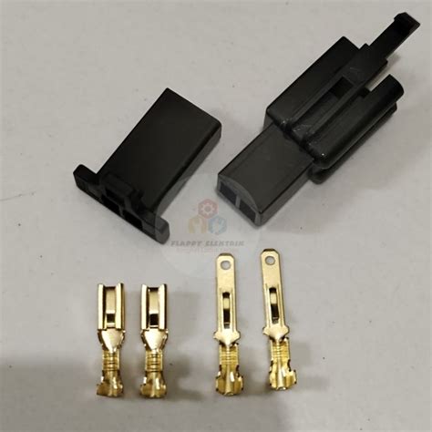 Jual Socket Konektor Kecil Male Dan Female 2 Pin Dengan Skun Shopee