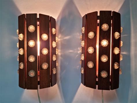 Pair Of Rare Midcentury Wall Lamps Verner Schou Denmark 1970s For Sale At 1stdibs