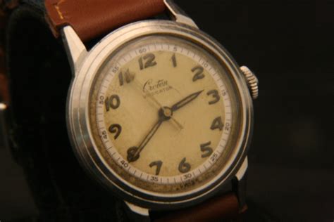 Very Rare 1940s Mens Wwii Croton Vindicator Mens Swiss 17 Jewel