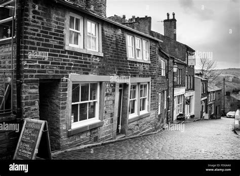 The Main Street In The Village Of Haworth West Yorkshire England Uk