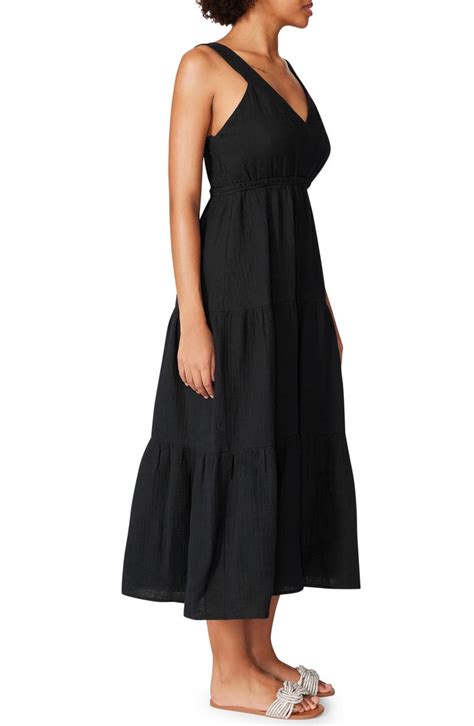 Steve Madden Amira Tiered Cotton Midi Dress Nordstrom
