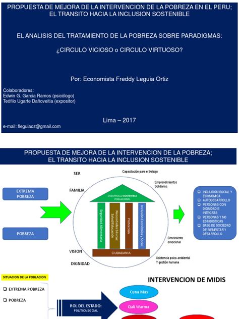 Pobreza Entre El Paradigma Del Circulo Vicioso O El Circulo Virtuoso