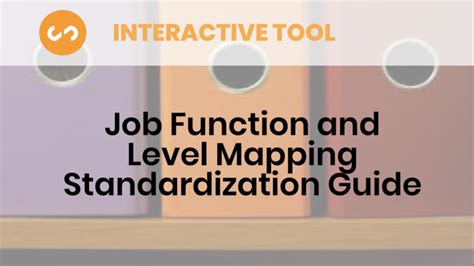 Job Function And Level Mapping Standardization Guide