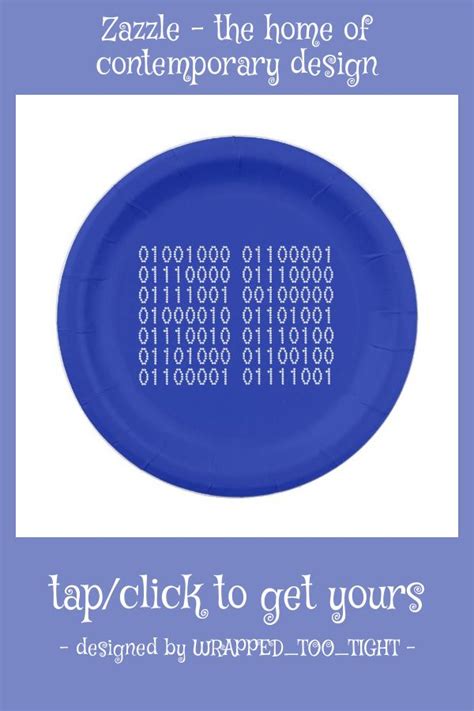 Happy Birthday Binary Code Your Colors Paper Plates Zazzle Computer