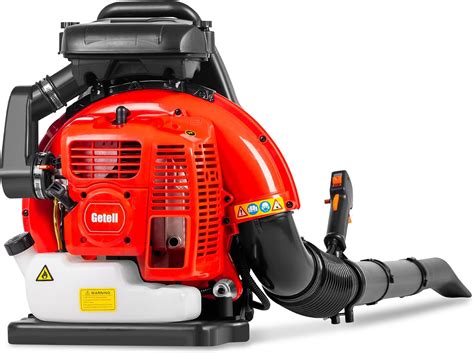 Getell Gas Powered Backpack Leaf Blower 63 Cc 665 Cfm Heavy Duty Fuel Efficient