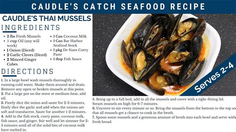 Recipes Caudles Catch Seafood