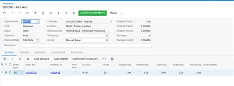 SO Linked Production Order Issue Community
