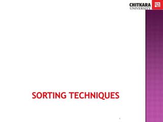 Sorting Techniques PPT Computing Technology Computing