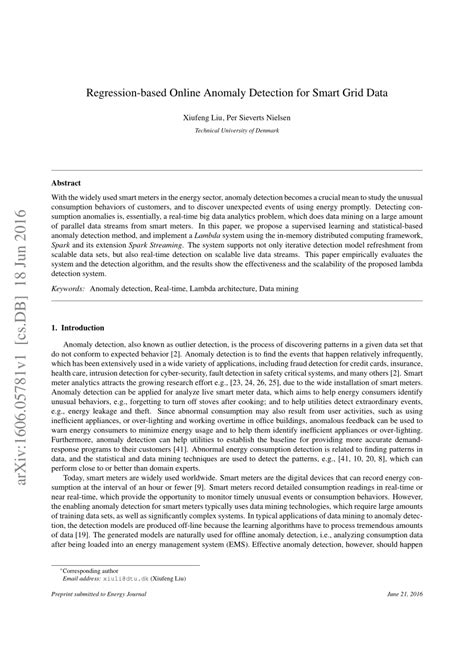 pdf regression based online anomaly detection for smart grid data