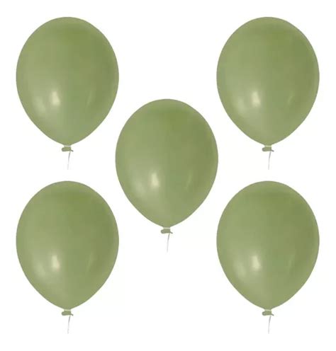 50 Unid Balão Bexiga Verde Eucalipto 8 Pol Latex Parcelamento sem juros