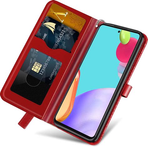 Coque Samsung Galaxy A53 5g Premium Cuir Pu à Rabat Avec Porte Cartes