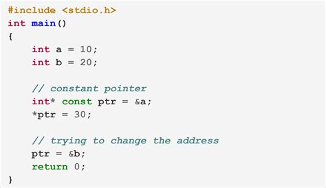 Constant Pointer And Pointer Constant In C Programming
