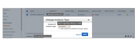 Change Resize AWS Ec Instance Types DEVOPS MY WAY