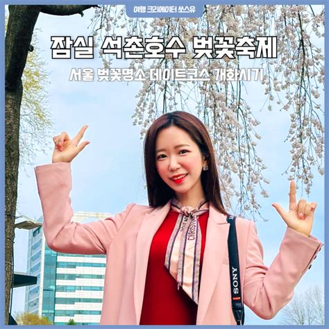 잠실 석촌호수 벚꽃축제 서울 벚꽃명소 데이트코스 개화시기 네이버 블로그