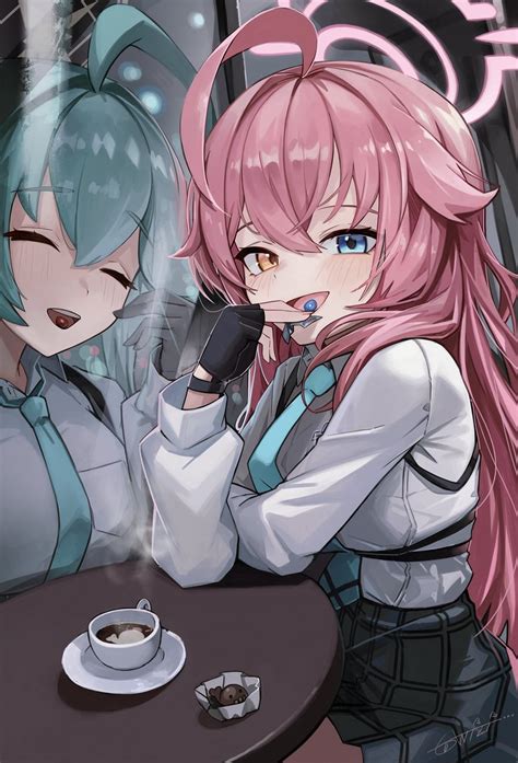 Hoshino And Yume Blue Archive Drawn By Anizi Danbooru