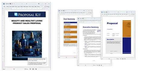 Beauty And Healthy Living Product Sales Proposal Template Download