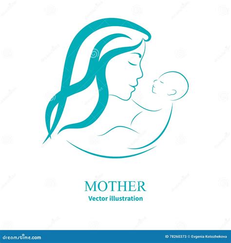 商标妈妈和新出生的婴孩 向量例证 插画 包括有 妈妈 男朋友 健康 母亲 愉快 系列 诞生 78260373