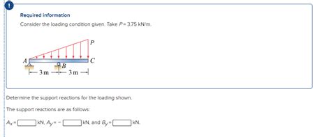 Solved Required Information Consider The Loading Condition
