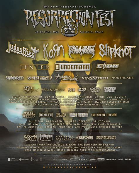 Resurrection Fest Estrella Galicia 25 Revela El Impresionante Cartel De