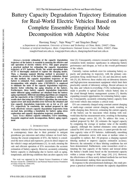 Battery Capacity Degradation Trajectory Estimation For Real World Electric Vehicles Based On