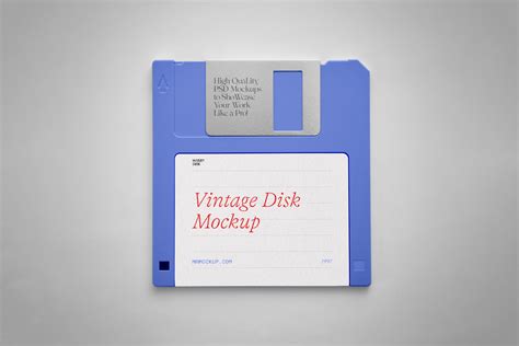 Vintage Disk Free Mockup — Free Mockup World