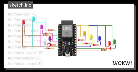 juego luces wokwi esp32 stm32 arduino simulator