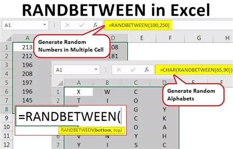 C Mo Usar La F Rmula Randbetween Excel Con Ejemplos Excel Vba Y