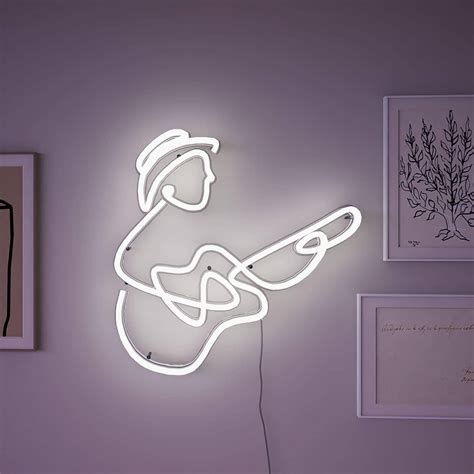 Guitarist Artist Abstract Neon Light — Neonsignlife® Custom Led Neon