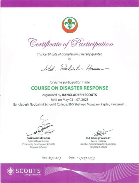 md rabiul hasan on linkedin participated in training course on