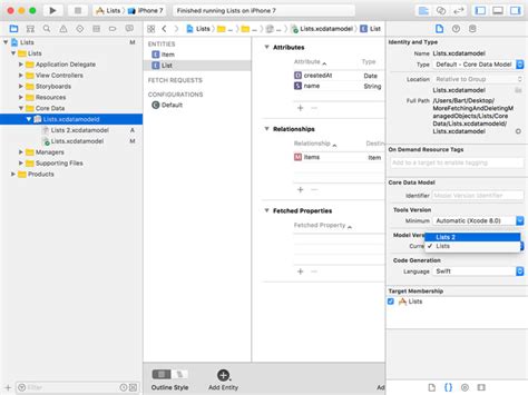Migrating A Data Model With Core Data